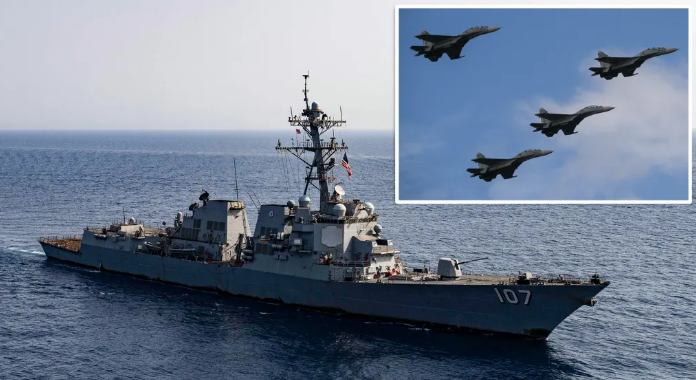 Armed Venezuelan F-16 jets fly over US warship - Telegraph - Telegraph